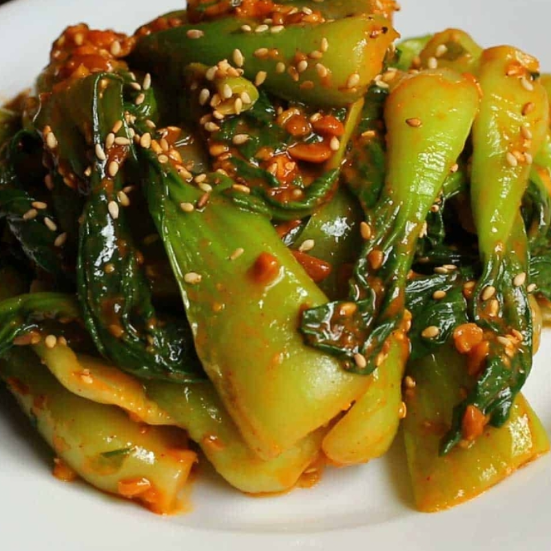 HanSpoon - 청경채 된장무침 Chungyeongchae Doenjang Muchim